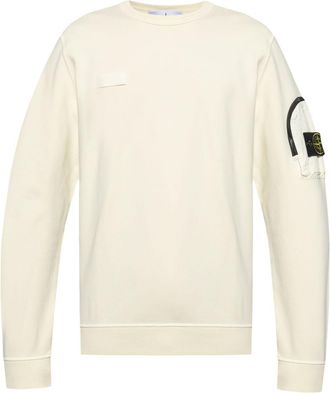 Stone Island Sweatshirt mit Kompass-Patch - Nude