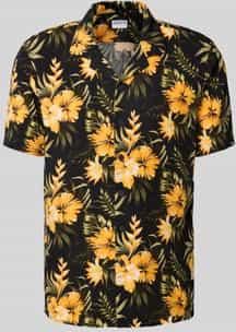 Jake*s Slim Fit Freizeithemd mit Knopfleiste