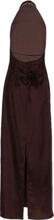 Alysi Sleeveless Long Dress - Brown