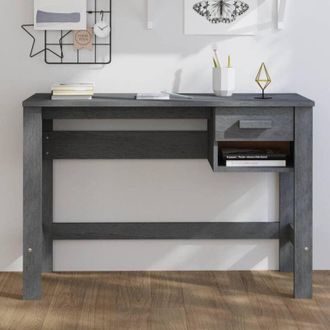 vidaXL Schreibtisch HAMAR Dunkelgrau 110x40x75 cm Massivholz Kiefer vidaXL