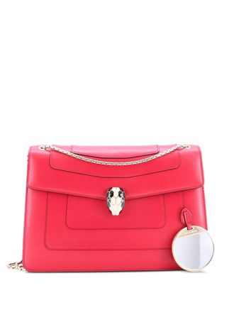 Bulgari Serpenti Forever Square Leather Large shoulder bag - Rosa