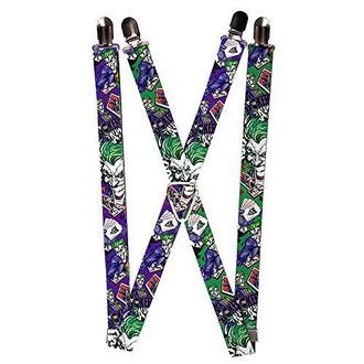 Buckle Down Bretelles-Poses de Cartes Joker Jarretelles, Multicolore, C Homme