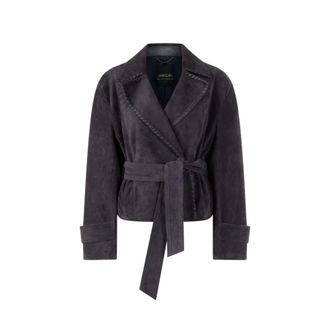 Marc Cain Echte Lederjacke Rethink Together - - Jackets - Damen - Grau - M