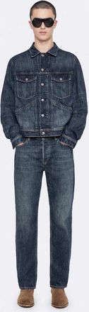 AllSaints Regular Trucker in Dunkelindigo-Blau