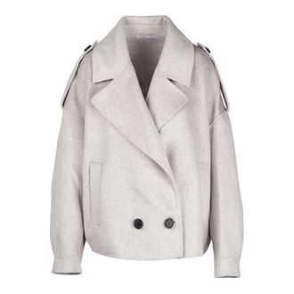 Liviana Conti Zweireihiger Mantel - - Coats - Damen - Beige - M