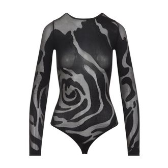 Wolford Rose Shadow String Body - - Tops - Damen - Schwarzk - M