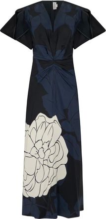 Victoria Beckham Femme, Robes, Bleu, Taille: 36 FR Eve Midi Dress