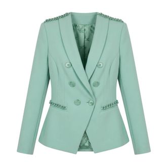 Elisabetta Franchi Gi13392e2-033 Blazer - - Jackets - Damen - Gr&uuml;n - M