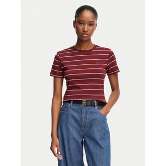 Tommy Hilfiger T-Shirt New Cody WW0WW40587 Rot Slim Fit