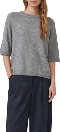 s.Oliver Damen Pullover Kurzarm 2167999 Grey/Black 44