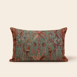 Madura Housse De Coussin Sundari Turquoise et multicolore - MULTICOLORE