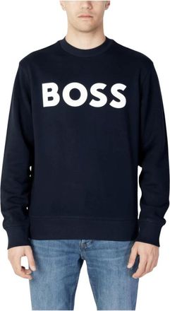 HUGO BOSS Homme, Sweatshirts et sweats &agrave; capuche, Bleu, Taille: L SweaT-shirt Imprim&eacute; Col Rond en Coton