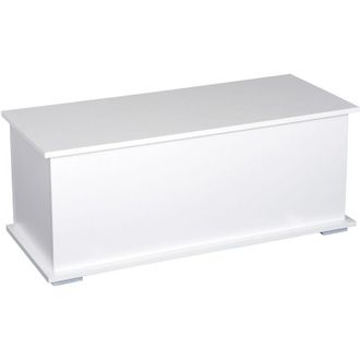 HOMCOM Homcom - Coffre malle de rangement coffre &agrave; jouets dim. 100L x 40l x 40H cm panneaux particules blanc