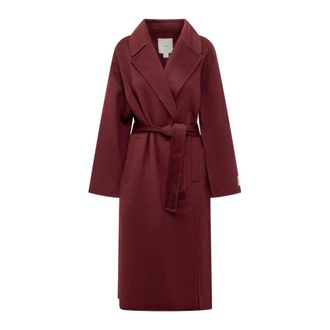 Calvin Klein Femme, Manteaux, Rouge, Taille: 38 FR Belted Manteaux