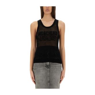 Moschino &Auml;rmelloses Top - - Tops - Damen - Schwarzk - XS