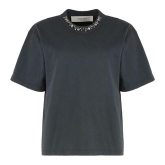Golden Goose T-Shirt mit Kristallen - - Tops - Damen - Grau - M