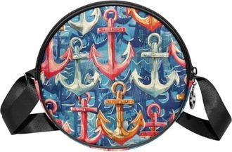 Generic Petit sac &agrave; bandouli&egrave;re circulaire pour femme, petit sac &agrave; bandouli&egrave;re avec fermeture &eacute;clair, bretelles r&eacute;glables, sac &agrave; main rond d&eacute;contract&eacute; pour fe