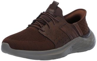 Skechers Herren Garner-Newick 210803 Slip-Ins mit niedrigem Profil, Braun, 45 EU X-Weit