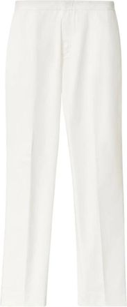 Fabiana Filippi Femme, Pantalons, Blanc, Taille: 38 FR Pantalon Coupe Droite en Gabardine de Coton
