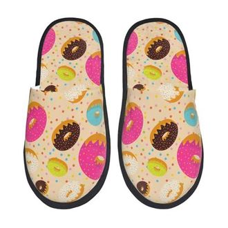 Generic Pantoufles Unisexes Impression De Beignets Maison Chaussures Lavable Doux Chaude Pantoufles, Pour Int&eacute;rieur Ext&eacute;rieur, Femmes, Hommes, M