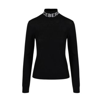 Iceberg Mock-neck Pullover - - Knitwear - Damen - Schwarzk - L