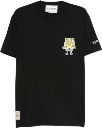 Iceberg Homme, Tops, Noir, Taille: XL T-shirt imprimé