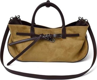 Generic Sac &agrave; bandouli&egrave;re vintage en cuir synth&eacute;tique de grande capacit&eacute; - Couleur unie - Pour loisirs, shopping, rendez-vous galant, kaki, 9.84x4.72x4.33inch