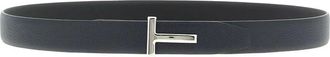 Tom Ford Homme, Accessoires, Bleu, Taille: 105 CM Hammered Reversible Belt