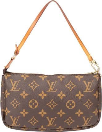 Louis Vuitton Crossbody Bags - Louis Vuitton Canvas Monogram Pochette Accessoire - Gr. unisize - in Braun - für Damen
