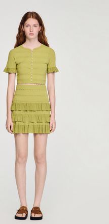 Sandro Jupe courte &agrave; volants