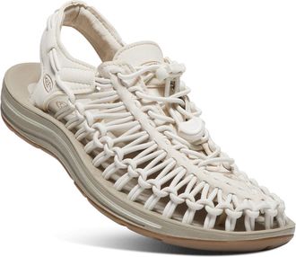 Keen Damen Uneek Classic Two Cord Sandale, Wei&szlig;e Kappe/Cornstalk, 40.5 EU