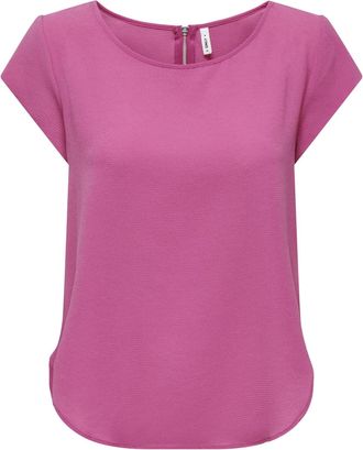 Only Damen Onlvic S/S Solid Top Noos Ptm, Raspberry Rose, 34