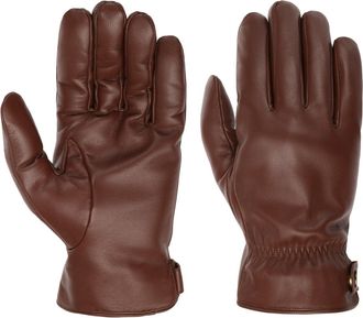 Stetson Conductive Lederhandschuhe Unifarbene Elegante Herren Herbst Winter braun 9 1/2 HS