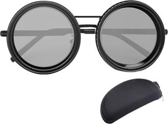 Generico Lunettes de soleil rondes polaris&eacute;es r&eacute;glables avec filtre ND - Lunettes de soleil &agrave; teinte flexible pour la p&ecirc;che, les voyages, les sports de plein a