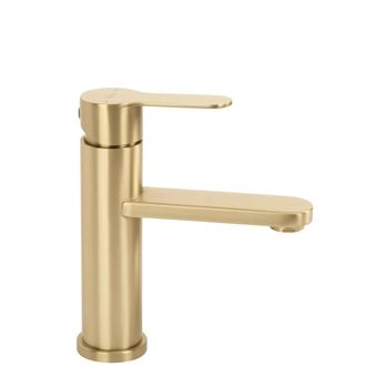 Rea Rubinetto Del Lavabo Rea Arcos Low Brush Gold