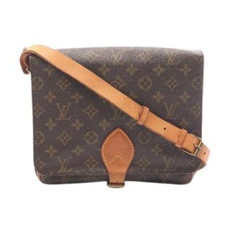 Louis Vuitton Pre-owned Cartouchiere GM Monogram Coated Canvas Leather Shoulder Bag - Femme - Pre-owned - Brun - Taille: ONE Size