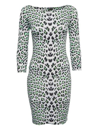 Cavalli robe pre-owned à imprimé léopard - Blanc