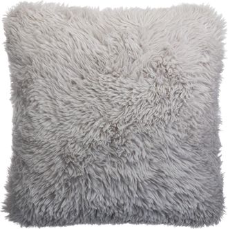 Brandsseller Fellkissen Kuschelkissen Dekokissen Sofakissen Zierkissen - Mit Füllung - ca. 45x45 cm Hellgrau