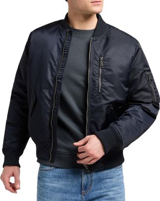 Lee Mens Bomber Jacket, Black I, S