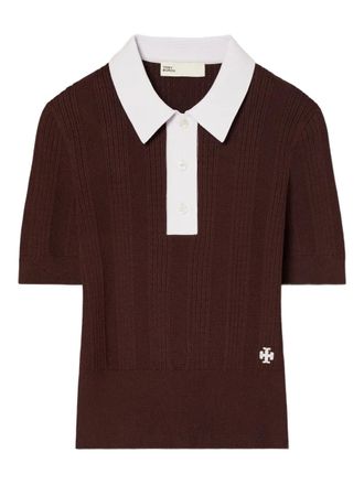 Tory Burch Pullover mit Polokragen - Braun