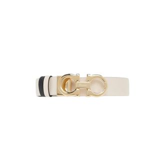 Ferragamo Femme, Accessoires, Beige, Taille: 100 CM Gancini Reversible Leather Belt