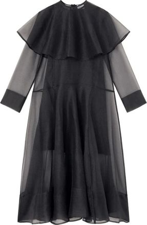 Ganni Femme, Robes, Noir, Taille: 36 FR Circle Collar Dress