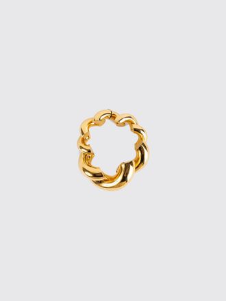 Alaia Bracelet torchon en laiton finition dor&eacute;e avec logo grav&eacute;