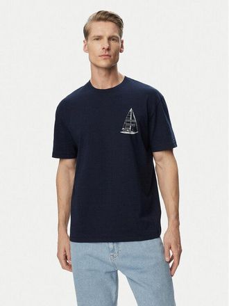 Tommy Jeans T-Shirt Sailboat DM0DM23184 Dunkelblau Regular Fit