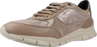 Geox D Sukie A Sneaker, DK Taupe, 38 EU