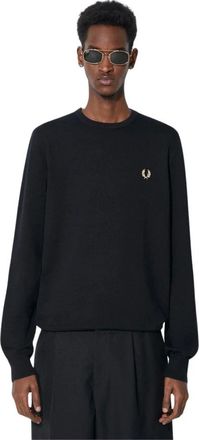 Fred Perry Herren, Strickwaren, Schwarzk, SGr&ouml;&szlig;e