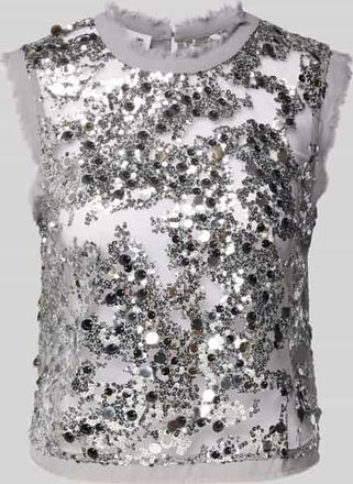 Baum Und Pferdgarten Top mit Allover-Pailettenbesatz