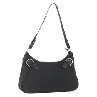 Ferragamo Sac bandouli&egrave;re en toile Pre-owned - Femme - Pre-owned - Noir - Taille: ONE Size