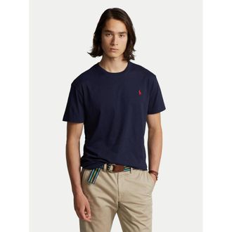 Polo Ralph Lauren T-Shirt Bsr 710680785 Dunkelblau Custom Slim Fit