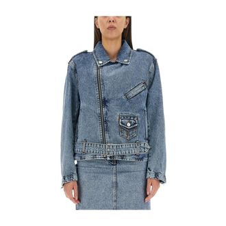 Moschino Front Zipper Closure One - - Jackets - Damen - Blau - L